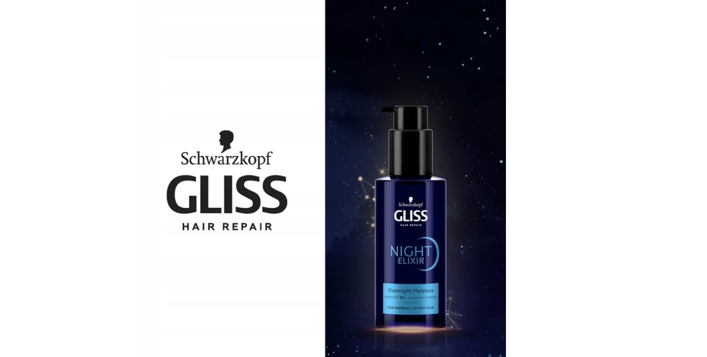 GLISS NIGHT ELIXIR OVERNIGHT MOISTURE 100 ML SERUM DO WŁOSÓW | Loombard.pl