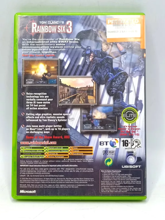 TOM CLANCY'S RAINBOW SIX 3 XBOX | Gry na konsole | Loombard.pl