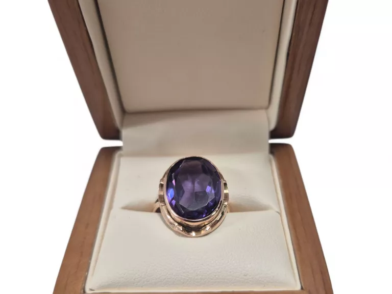 ZŁOTY PIERŚCIONEK Z KAMIENIEM 6.77G 585 | Pierścionki, obrączki | Loombard.pl