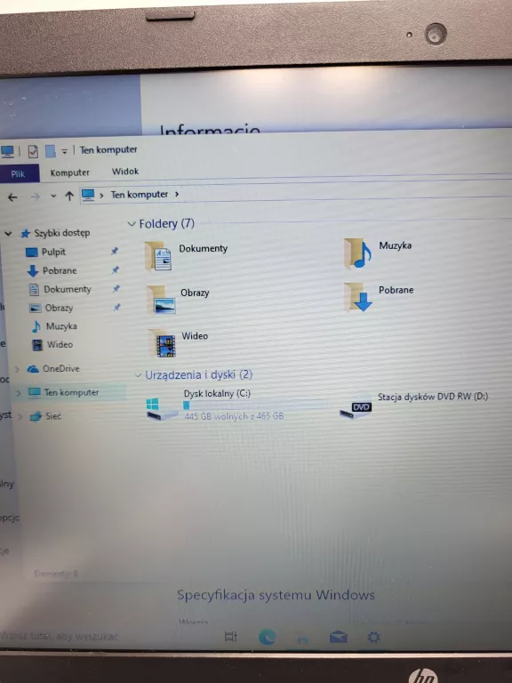 LAPTOP HP G250 G4 INTEL PENTIUM N3700 4/512GB | Laptopy | Loombard.pl