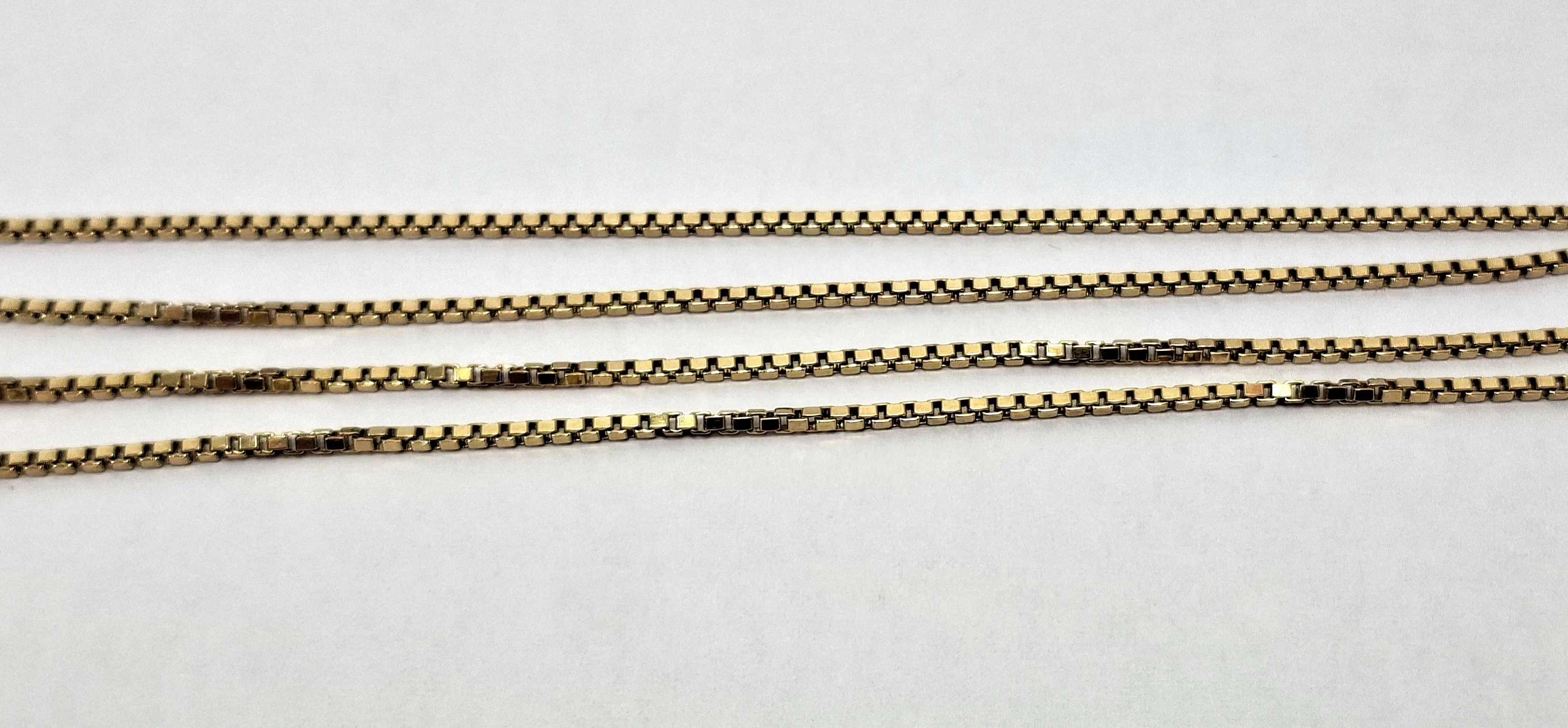 ZŁOTY ŁAŃCUSZEK O SPLOCIE KOSTKA P:585 W:2,60G D:38CM | Łańcuszki ...