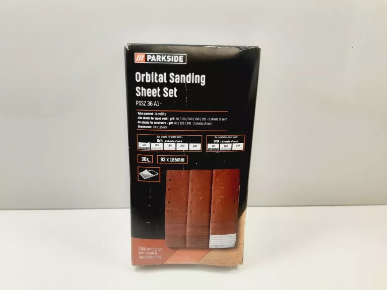 PAPIER ŚCIERNY 93X185 DO SZLIFIERKI OSCYLACYJNEJ RZEP 36SZT PSSZ 36 A1 ...