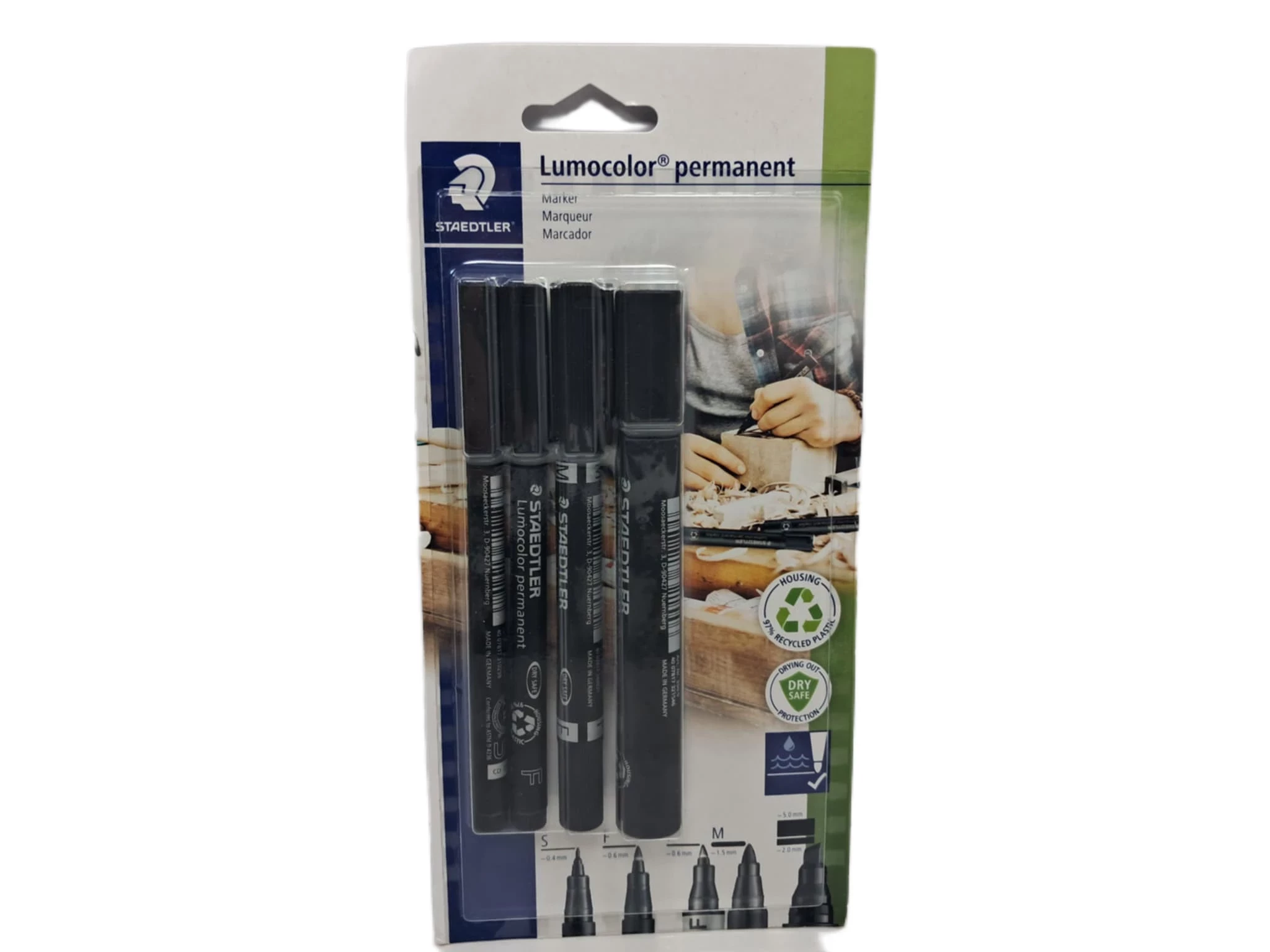 MARKERY PERMANENTNE CZARNE 4SZT STAEDTLER PLOMBA | Markery i pisaki ...