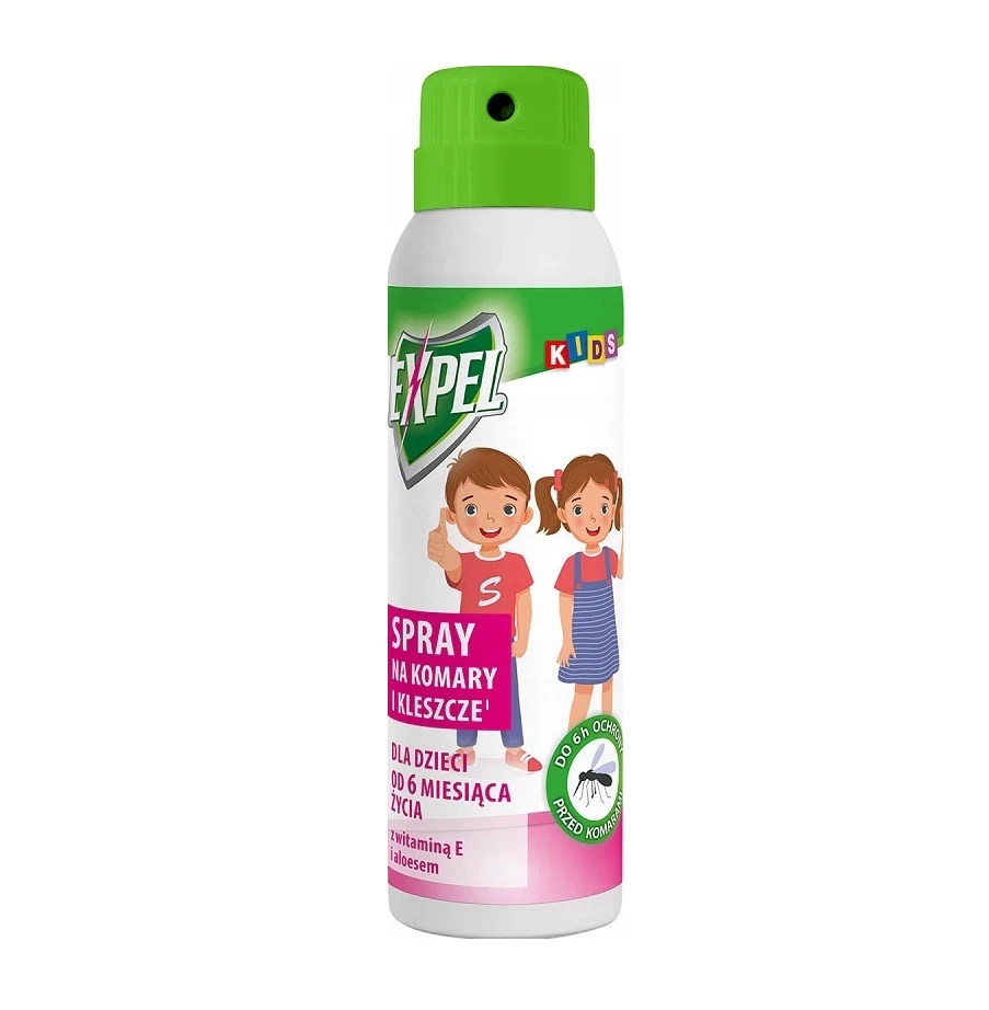 SPRAY NA KOMARY I KLESZCZE DLA DZIECI EXPEL KIDS WITAMINA E I ALOES ...
