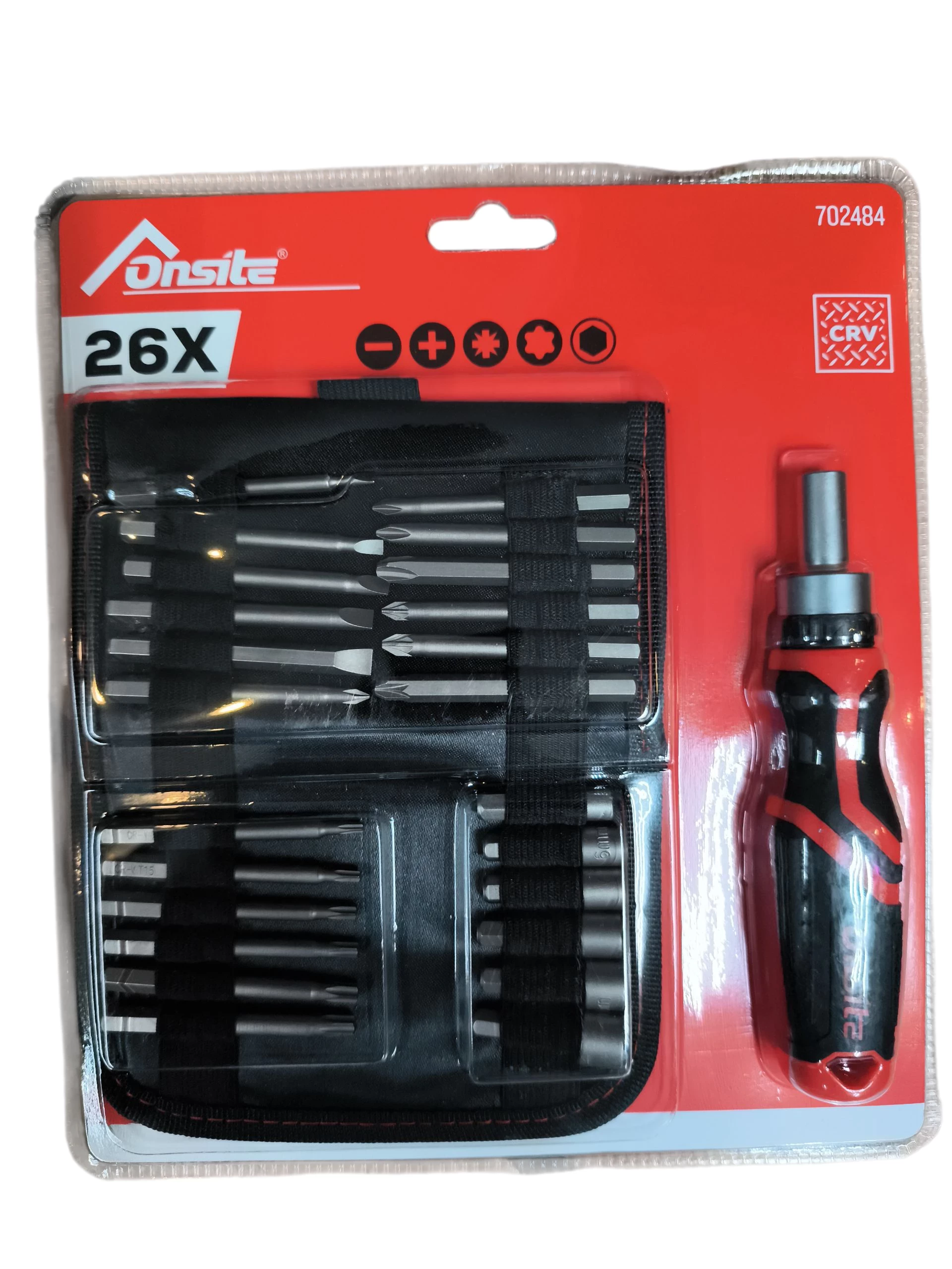 ZESTAW BITÓW I NASADEK Z GRZECHOTKĄ DO WKRĘTAKA 26 ELEMENTÓW | Loombard.pl