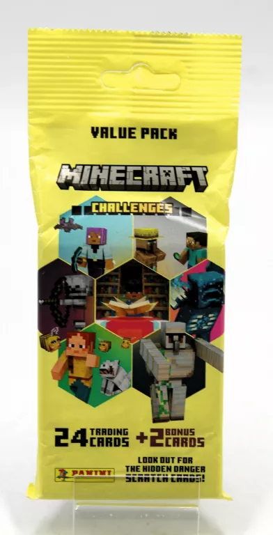 SZASZETKA Z 26 KARTAMI KOLEKCJONERSKIMI MINECRAFT CHALLENGES VALUE PACK ...