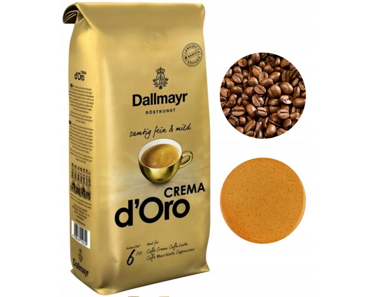 KAWA ZIARNISTA MIESZANA DALLMAYR CREMA D'ORO 1000 G | Kawa ziarnista ...