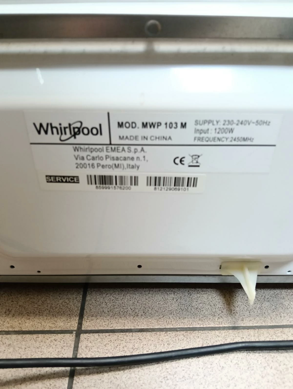 MIKROFALÓWKA WHIRPOOL MWP 103 M | Kuchenki mikrofalowe | Loombard.pl