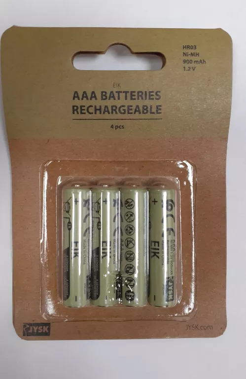 AKUMULATORKI AAA JYSK 4 SZT EIK | Akumulatorki | Loombard.pl