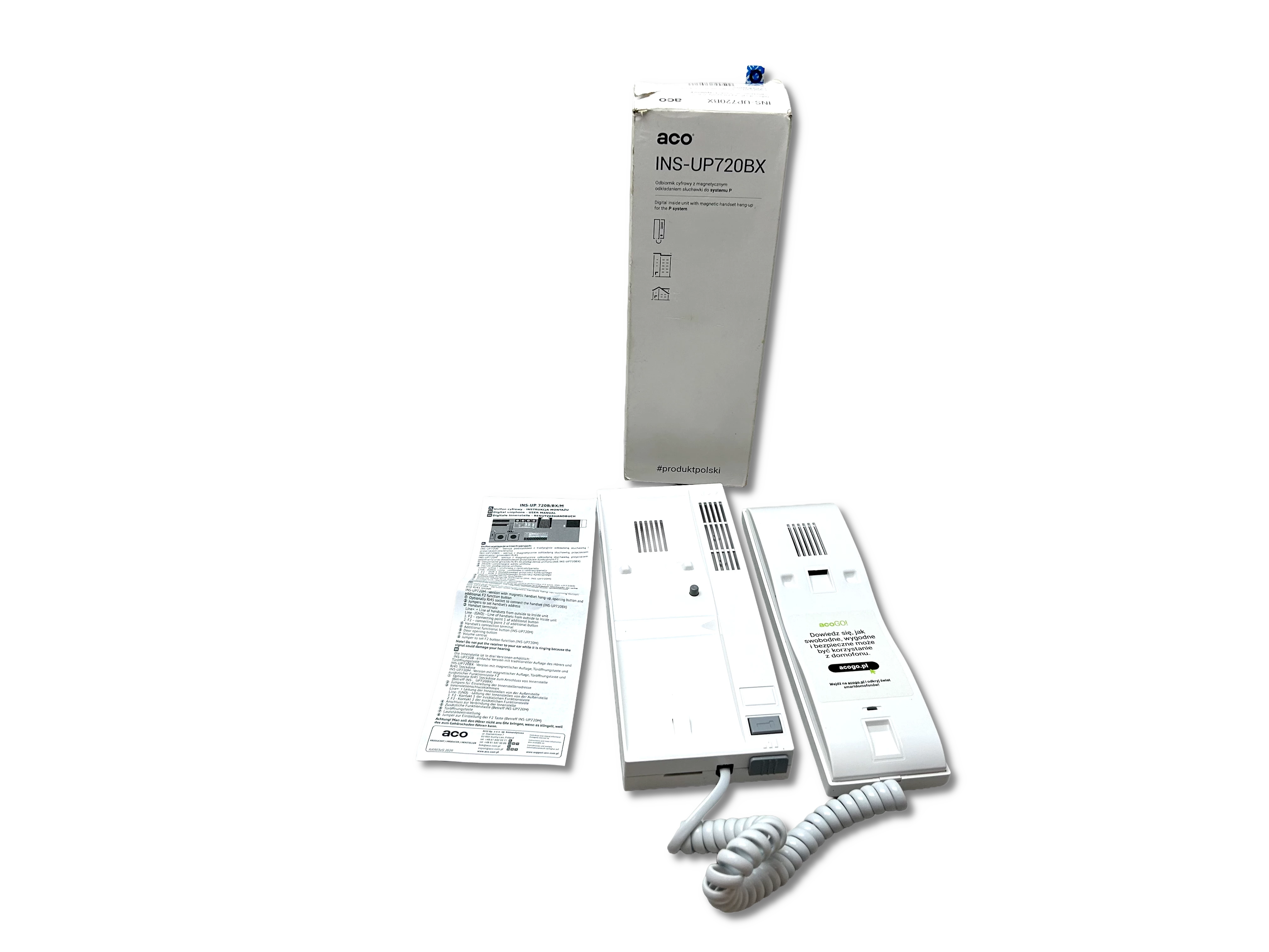 DOMOFON UNIFON CYFROWY ACO INS-UP720BX BIAŁY | Domofony i wideodomofony ...