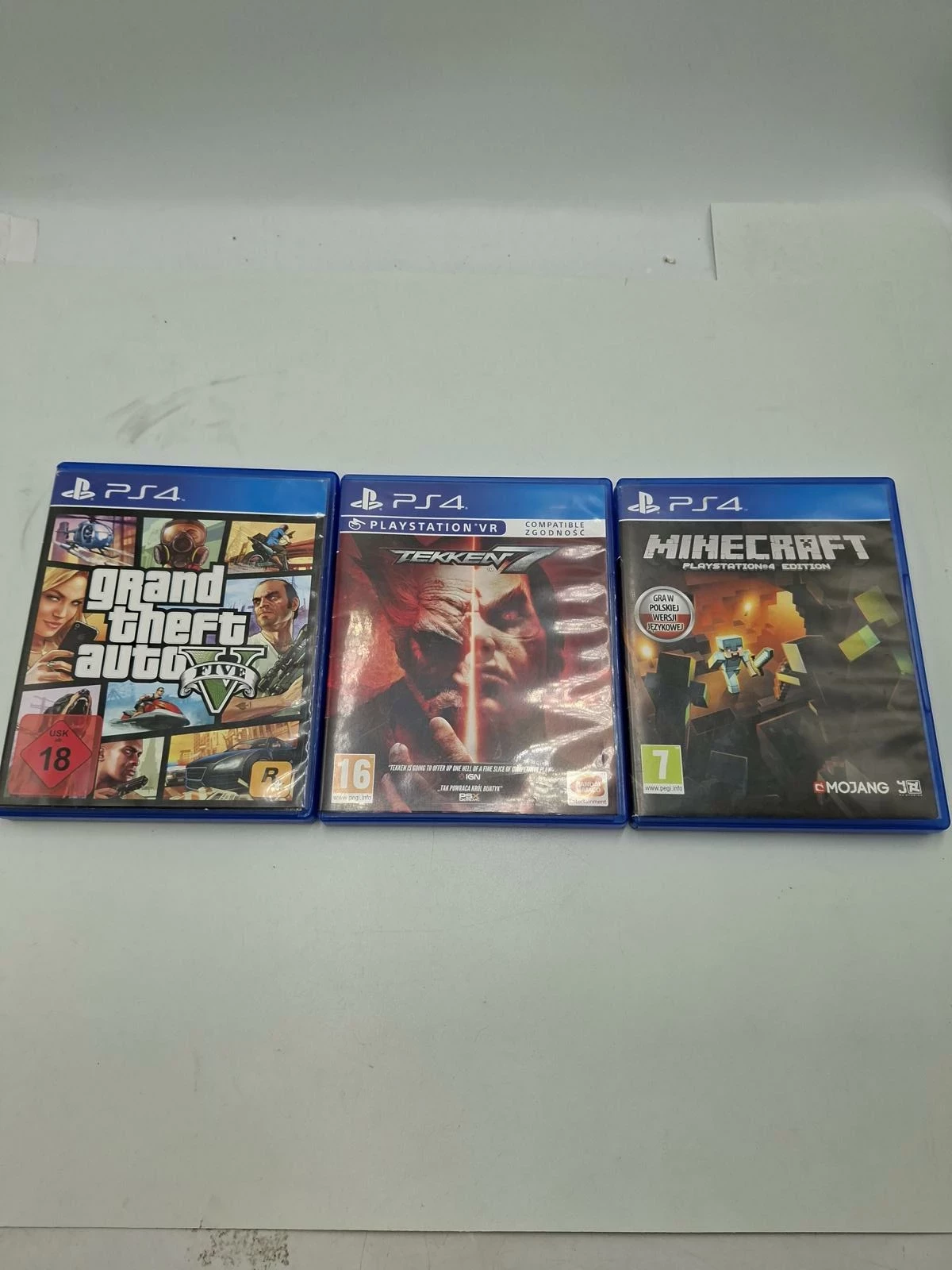 ZESTAW GIER PS4 MINECRAFT TEKKEN 7 GTA V | Gry na konsole | Loombard.pl