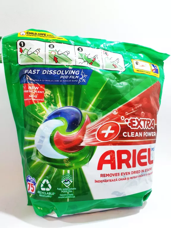 KAPSUŁKI ARIEL EXTRA CLEAN 75 PRAN | Kapsułki i tabletki do prania ...