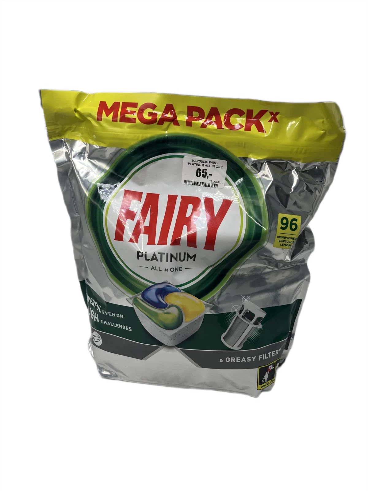 KAPSUŁKI FAIRY PLATINUM ALL IN ONE LEMON MEGA PACK 96 SZT | Tabletki do ...