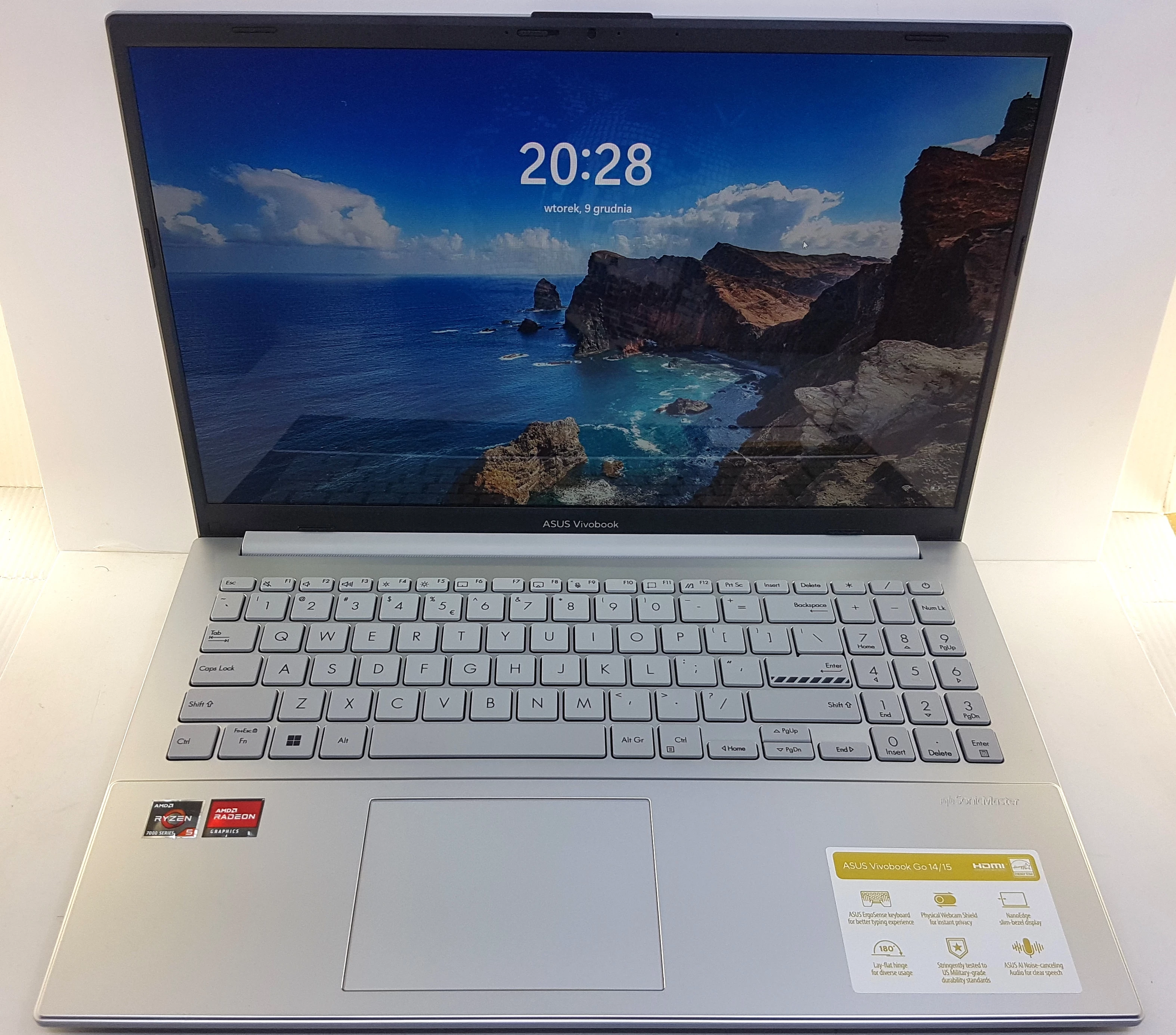 LAPTOP ASUS VIVOBOOK GO E1504F OLED 15.6" R5-7520U 16GB 512SSD W11 ...
