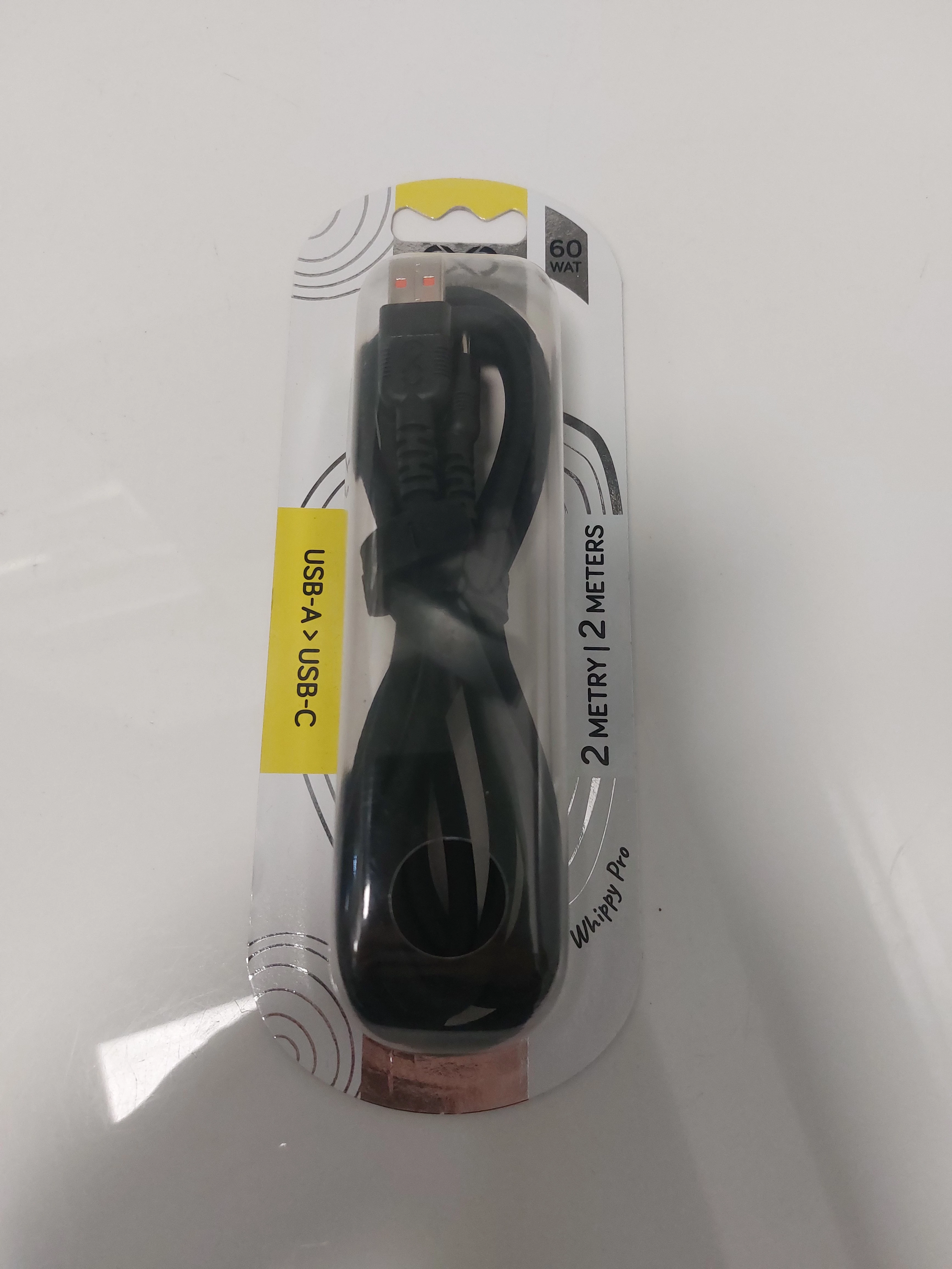 KABEL USBA-USBC EXC WHIPPY PRO 2.0M,CZARNY | Pojedyncze kable | Loombard.pl