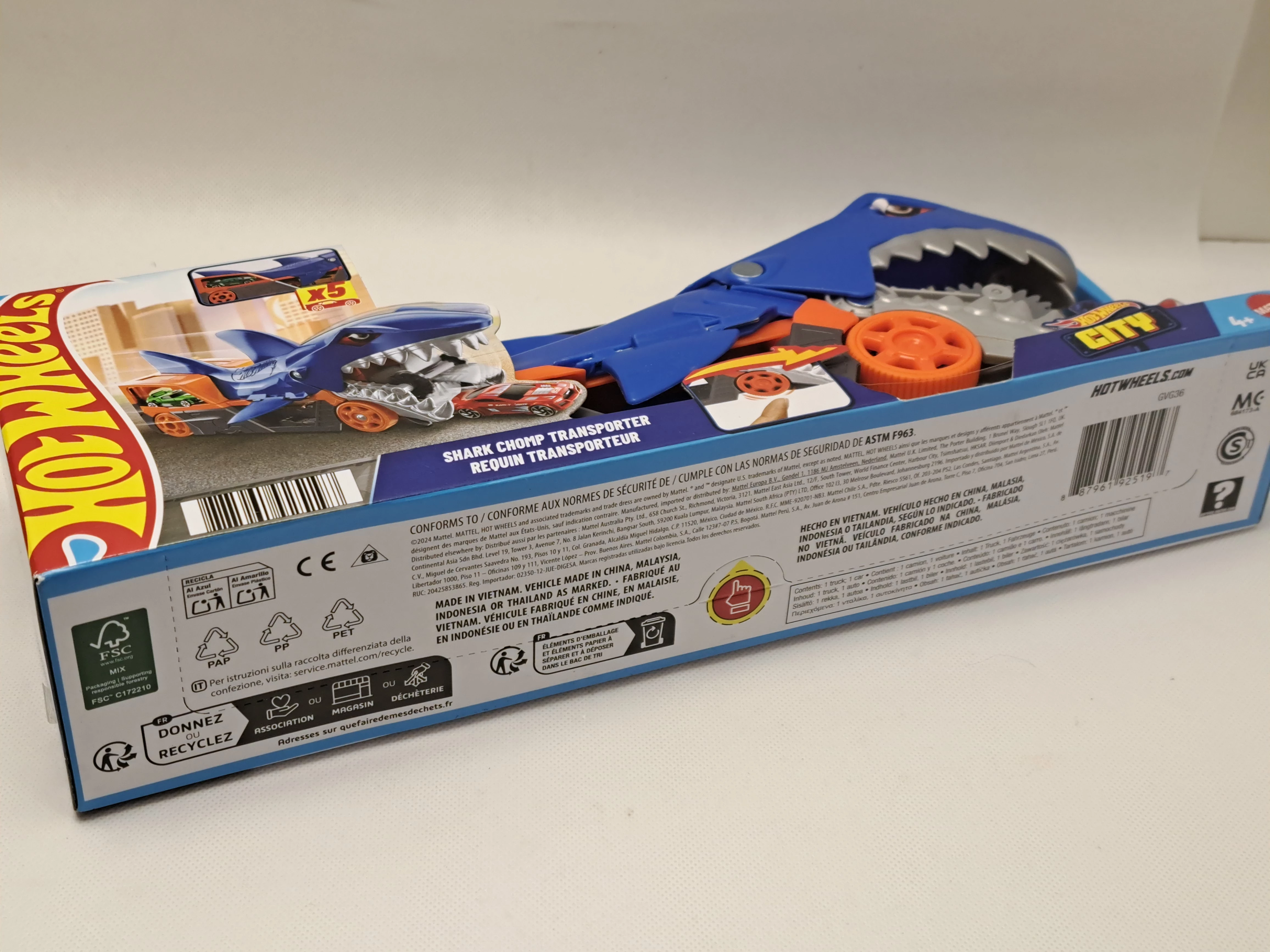 HOT WHEELS CITY WYRZUTNIA TRANSPORTER REKIN SHARK GVG36 | Samochody i ...