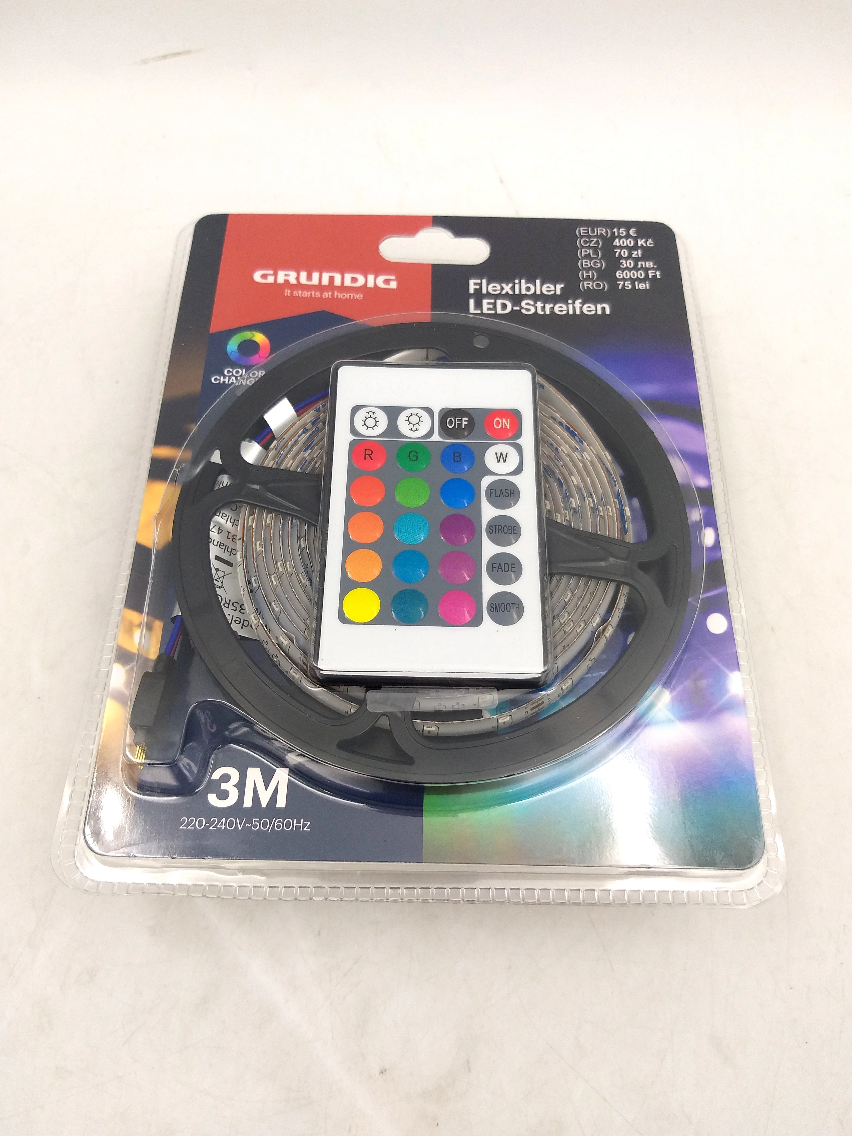 TAŚMA LED GRUNDIG 3M Z PILOTEM KOLOR | Taśmy LED | Loombard.pl