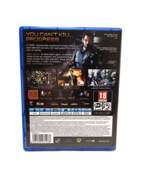 GRA NA KONSOLE PS4 DEUS EX MANKIND DIVIDED DAY ONE EDITION | Gry na ...