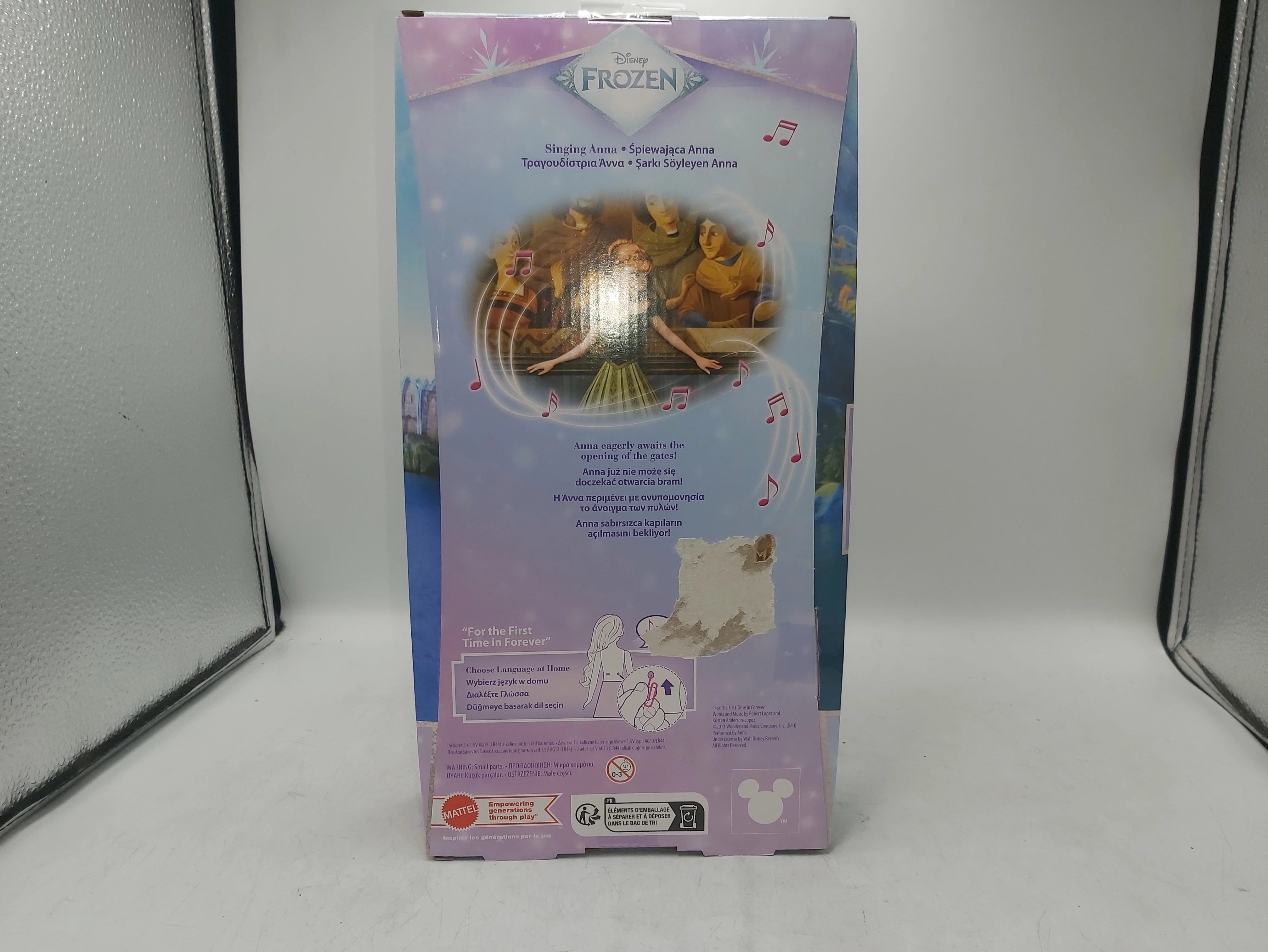 DISNEY KRAINA LODU FROZEN LALKA KSIĘŻNICZKA ANNA ŚPIEWAJĄCA PO POLSKU ...