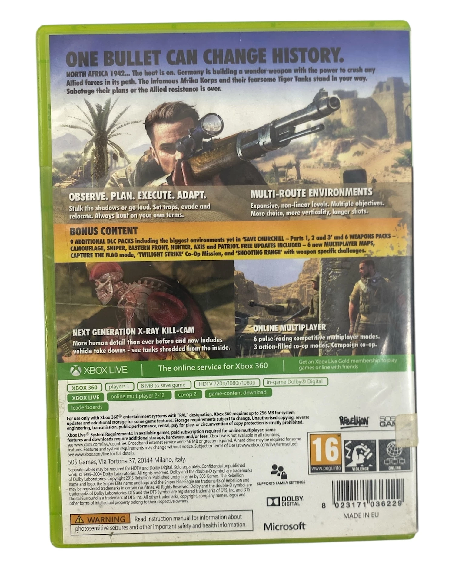 GRA NA XBOX 360 SNIPER ELITE 3 (ULTIMATE EDITION) | Gry na konsole ...