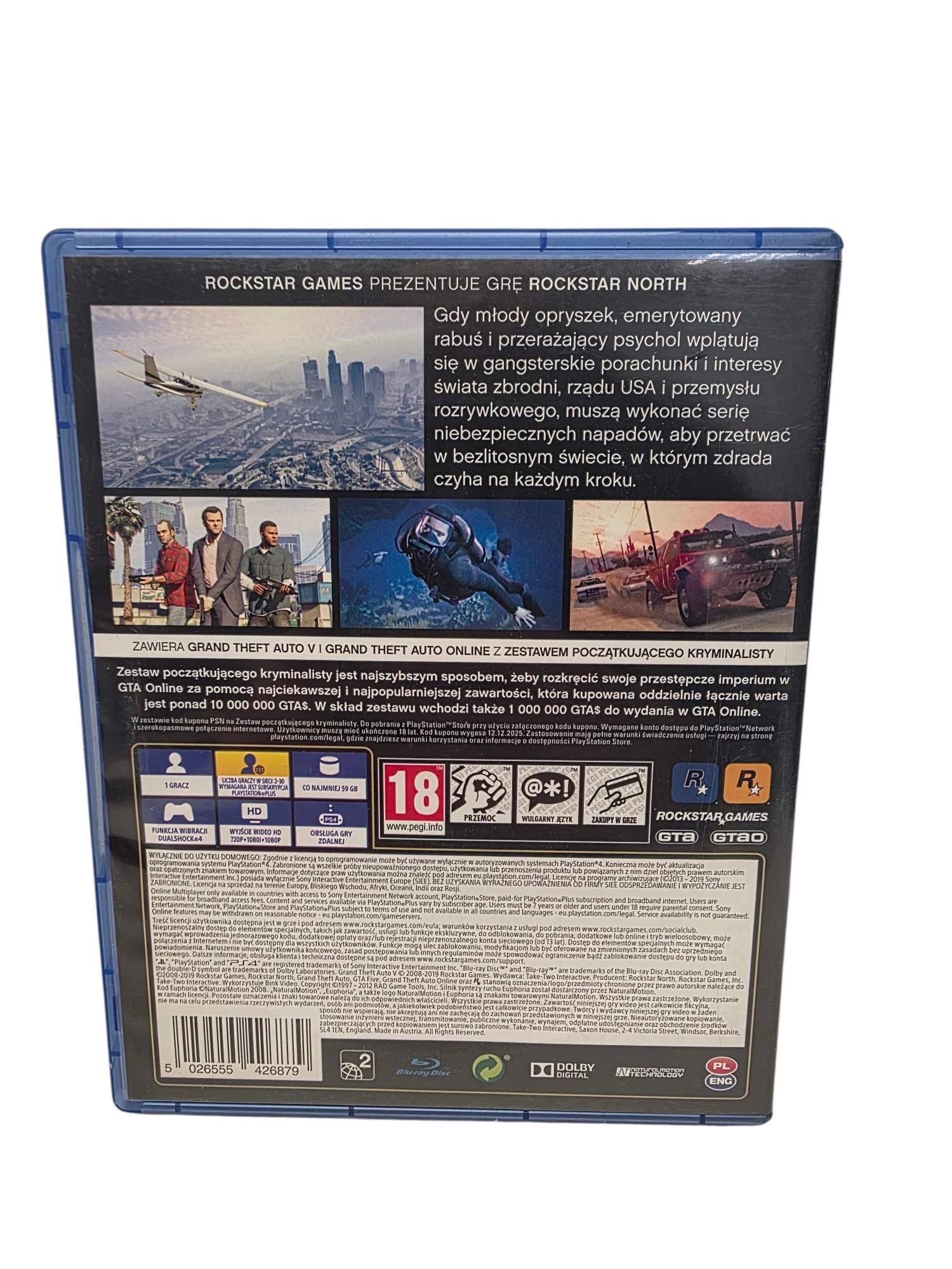 GRAND THEFT AUTO V GTA 5 PREMIUM EDITION PS4 | Gry na konsole | Loombard.pl