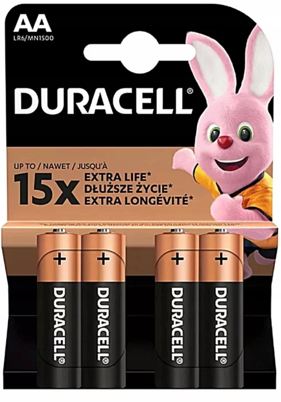 DURACELL BATERIE AA 4 SZT 5000394127050 | Baterie | Loombard.pl