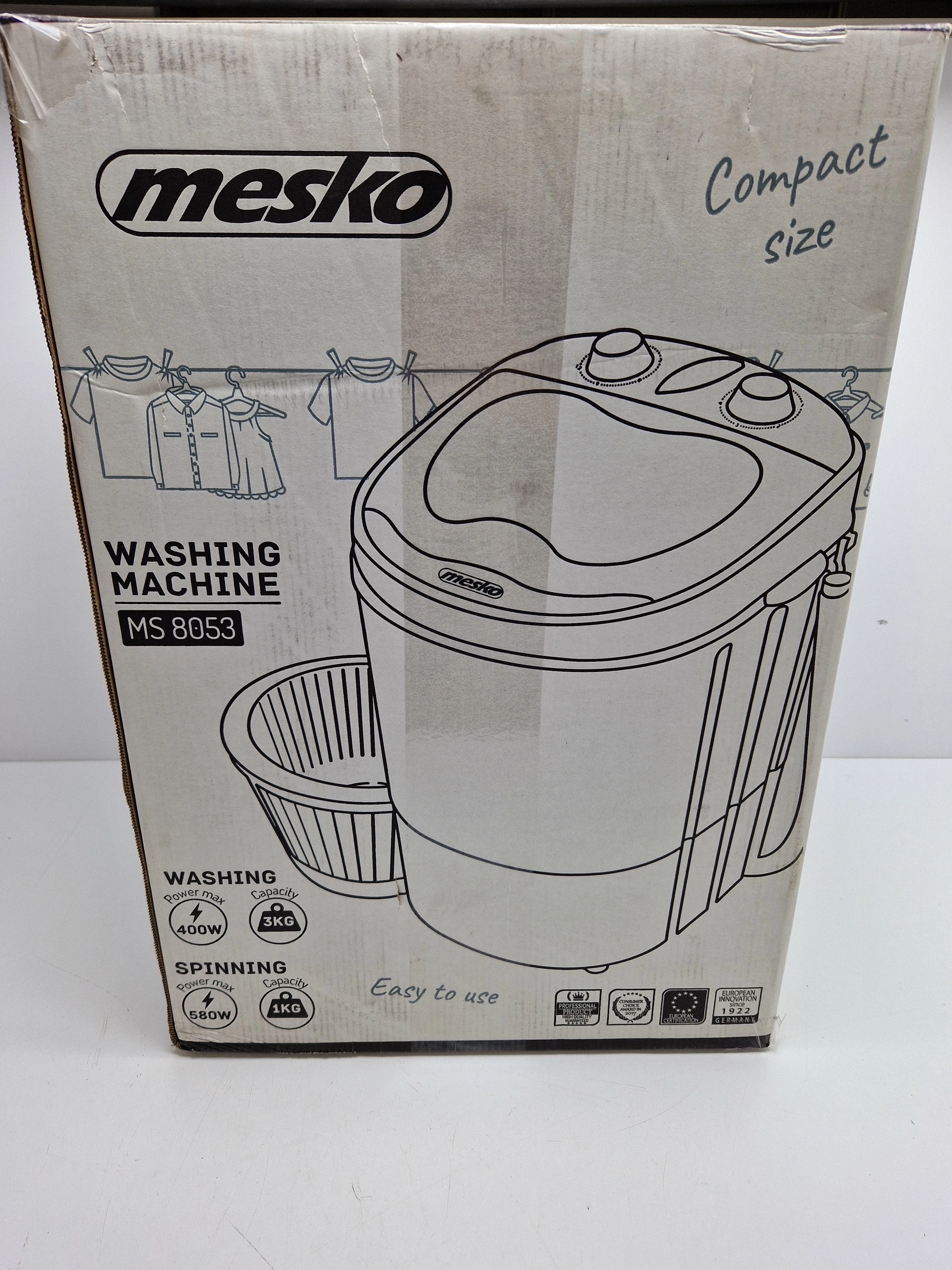 PRALKO-WIRÓWKA TURYSTYCZNA MS 8053 - KOMPAKTOWA, 3KG, WIROWANIE ...