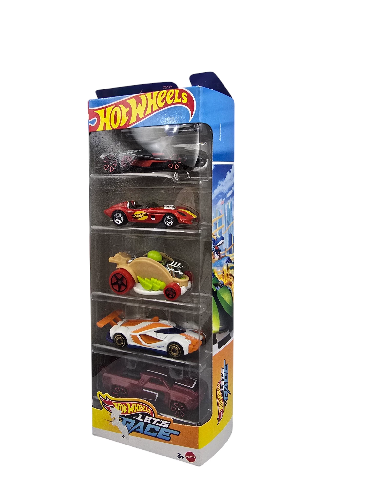 HOT WHEELS SAMOCHODZIKI ZESTAW POJAZDÓW JBJ79 LET'S RACE CITY AUTA 5 ...