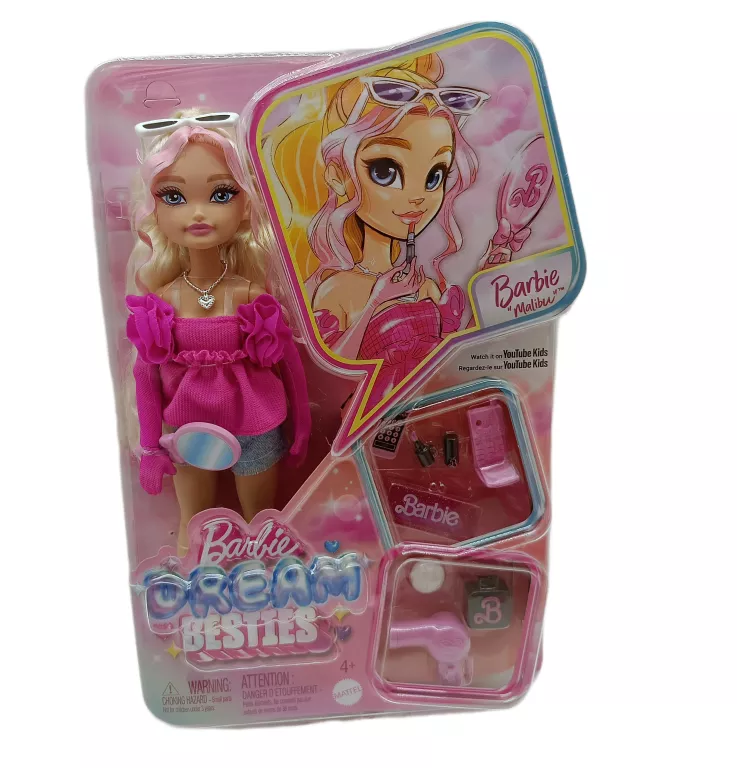LALKA BARBIE DREAM BESTIES LALKA MODOWA MALIBU Z AKCESORIAMI | Loombard.pl