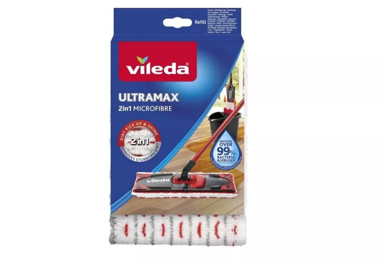 VILEDA ULTRA MAX WKŁAD DO MOPA PŁASKI 35CM 2 W 1 MICROFIBRE ULTRAMAX ...