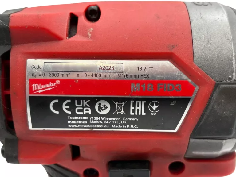ZAKRĘTARKA UDAROWA MILWAUKEE M18 FID3 1/4" HEX 18V + AKUMULATOR 5.5 AH ...
