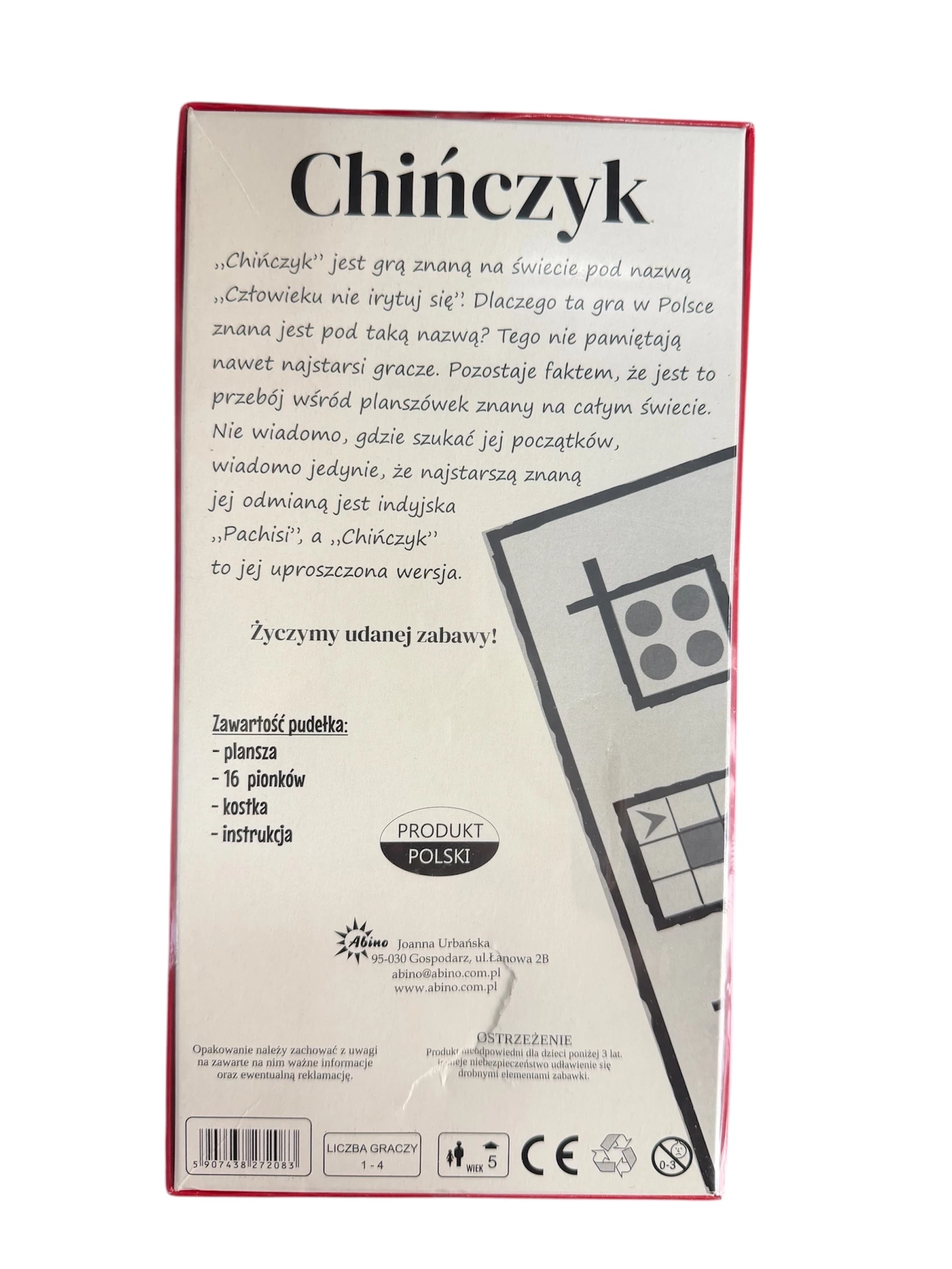 GRA PLANSZOWA CHINCZYK | Chińczyk | Loombard.pl