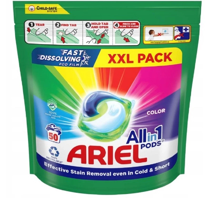 ARIEL COLOR ALLIN1, KAPSUŁKI DO PRANIA, 50 PRAŃ | Kapsułki i tabletki ...