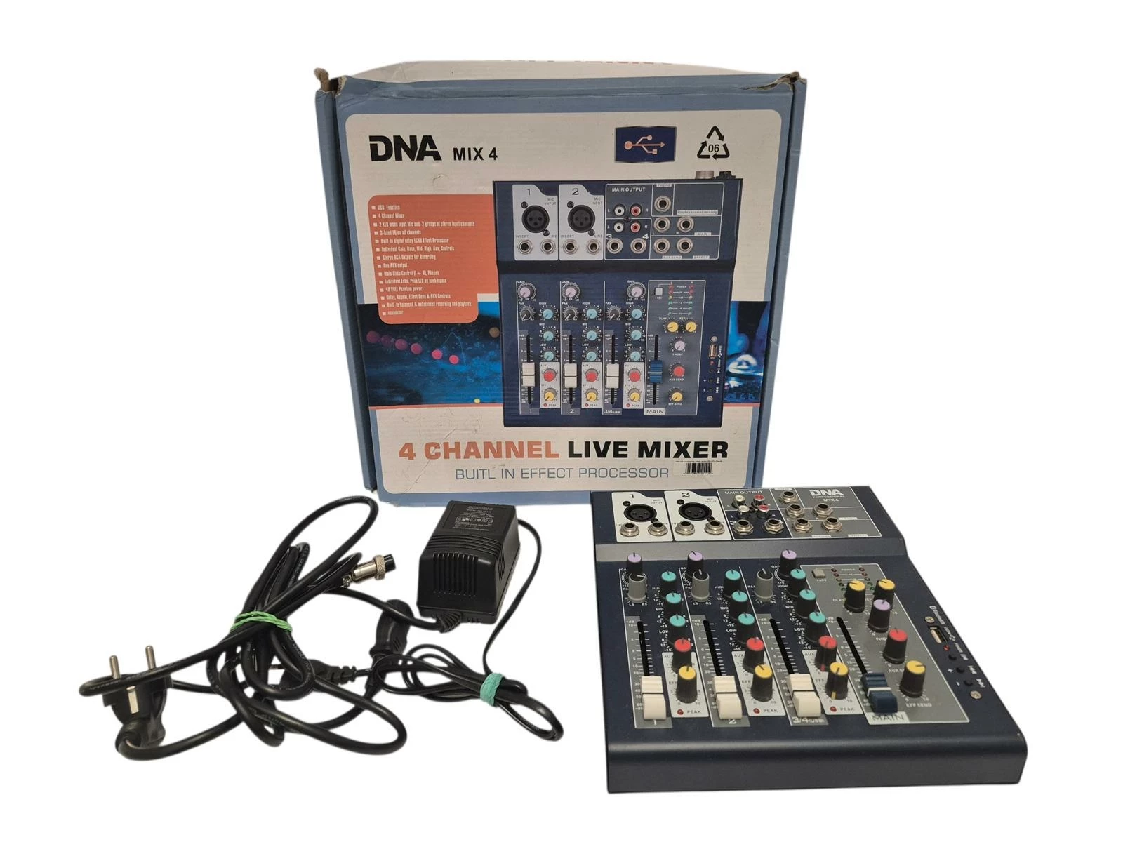 DNA MIX 4U MIKSER AUDIO USB MP3 ANALOGOWY 4 KANAŁY | Dla DJ-ów ...