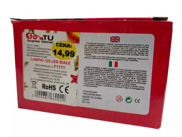 KOLOROWE LAMPKI NA CHOINKĘ 3M 120 LED - 7 TRYBÓW ŚWIECENIA GRUBY KABEL ...