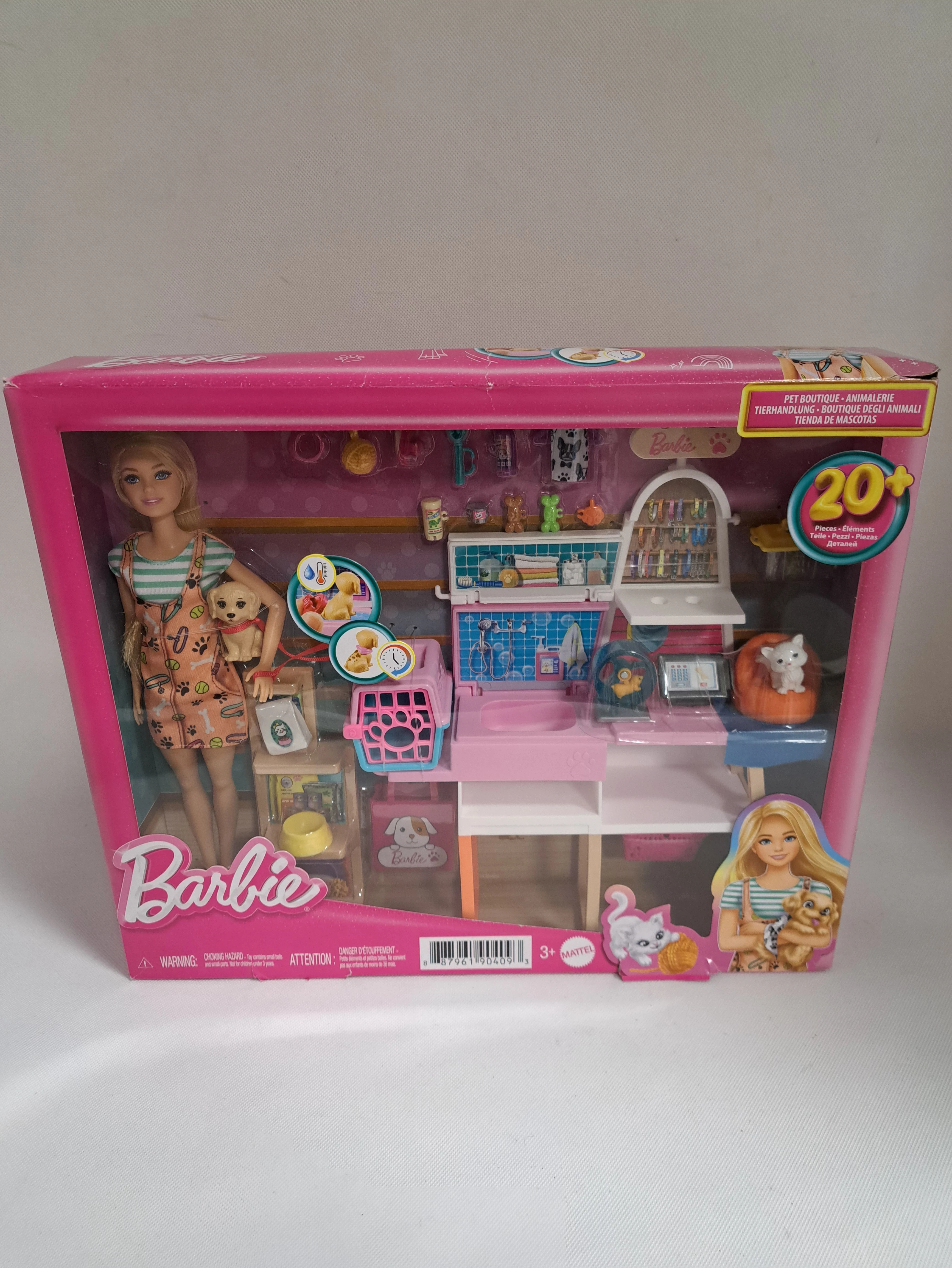 BARBIE. SALON DLA ZWIERZAKÓW ZESTAW + LALKA GRG90 MATTEL | Lalki modowe ...