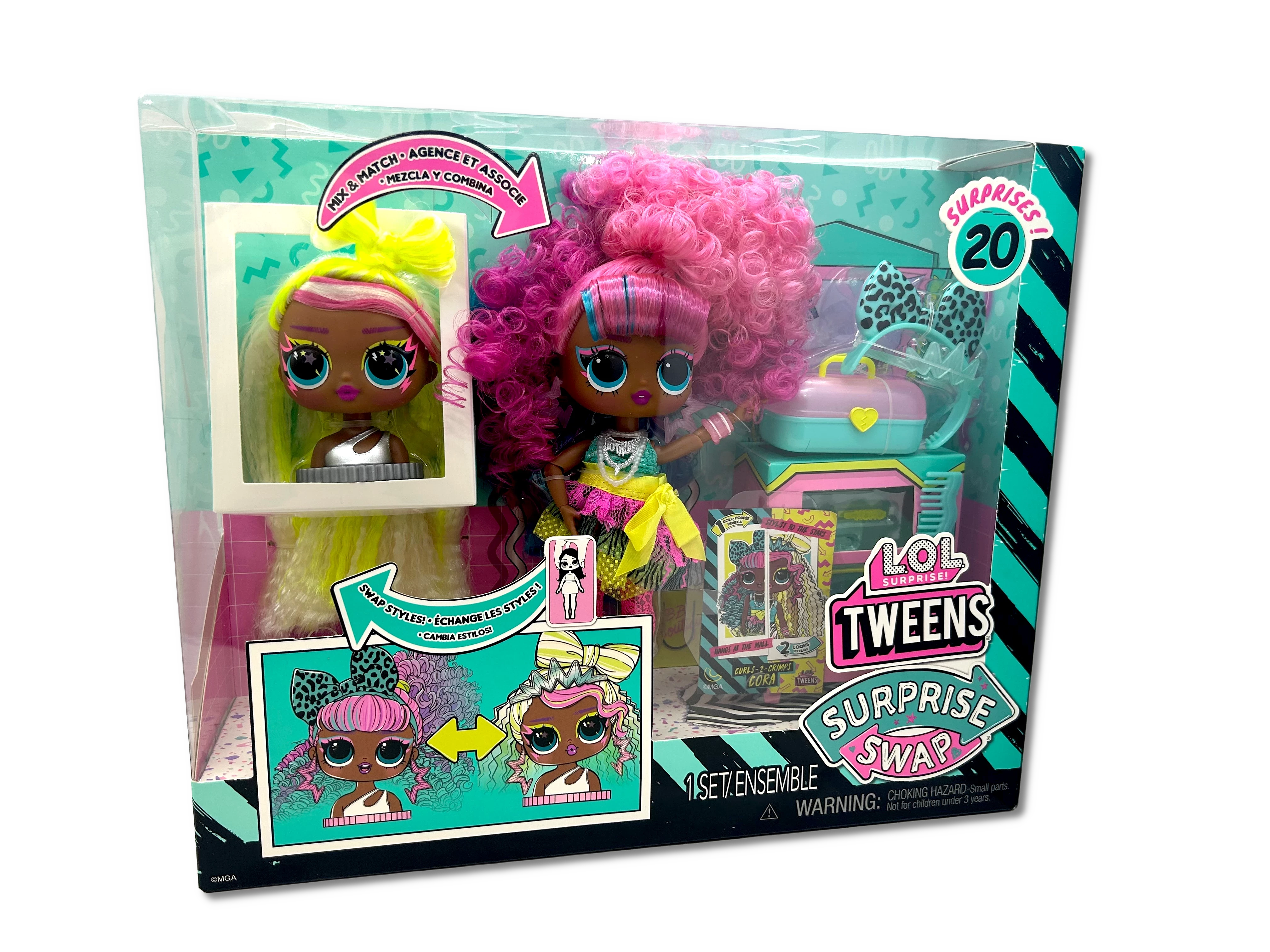 LOL SURPRISE TWEENS SWAP LALKA CORA CURLS SUPRISE 2 CRIMPS ZAMIANA GŁÓW ...
