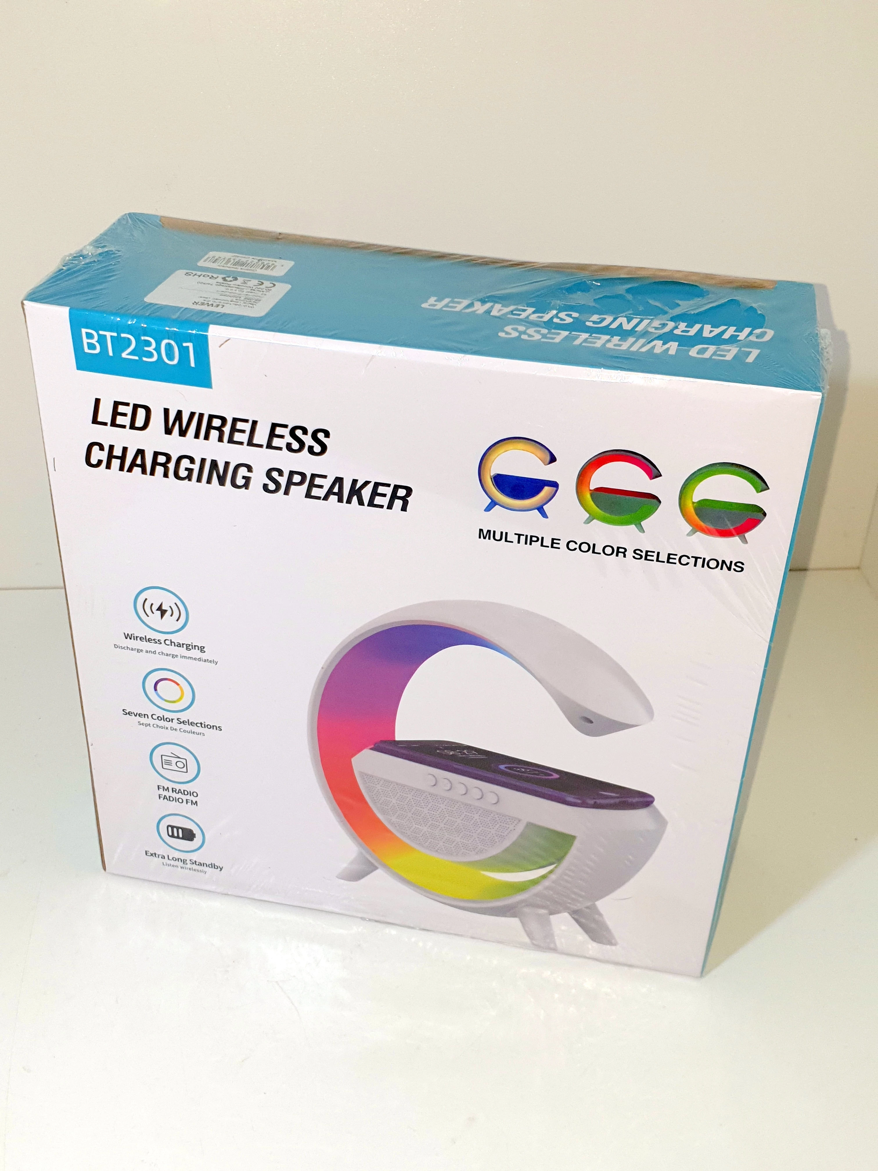 LAMPKA LED RGB Z ŁADOWARKĄ INDUKCYJNĄ 15BT2301 W GŁOŚNIK BLUETOOTH ...