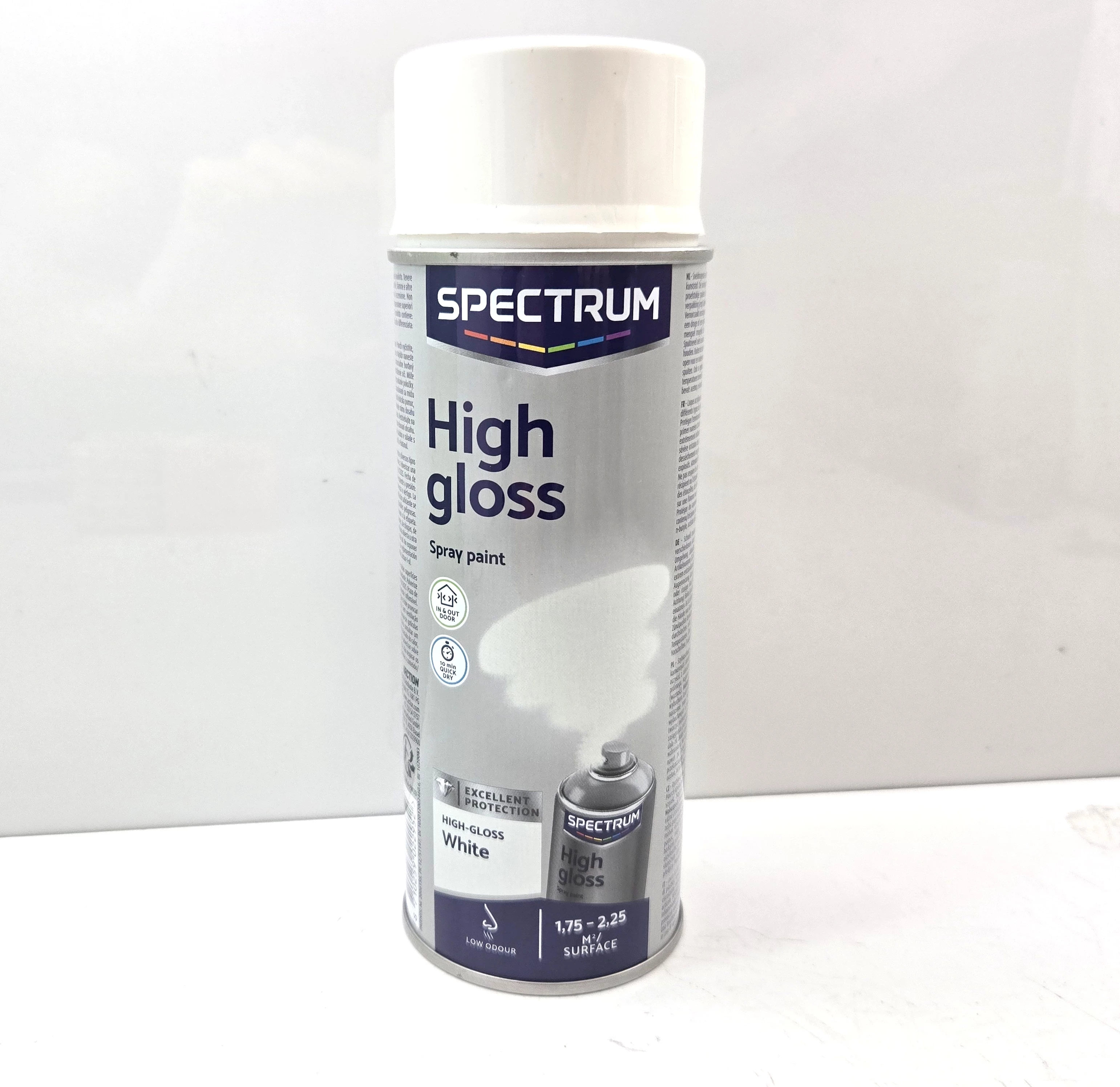 FARBA W SPRAYU SPECTRUM HIGH GLOSS BIAŁA 400 ML | Farby | Loombard.pl