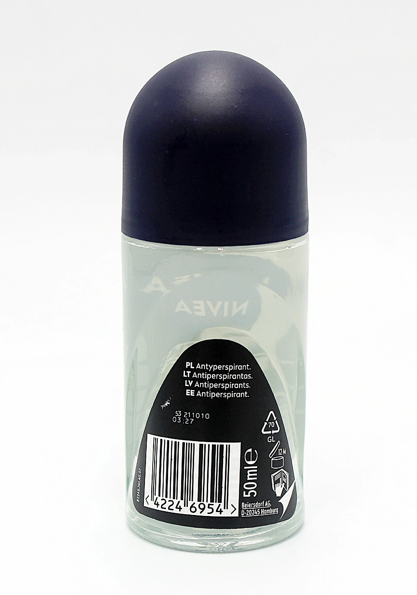 NIVEA MEN INVISIBLE BLACK&WHITE ANTYPERSPIRANT W KULCE 48H ORGINAL 50ML ...