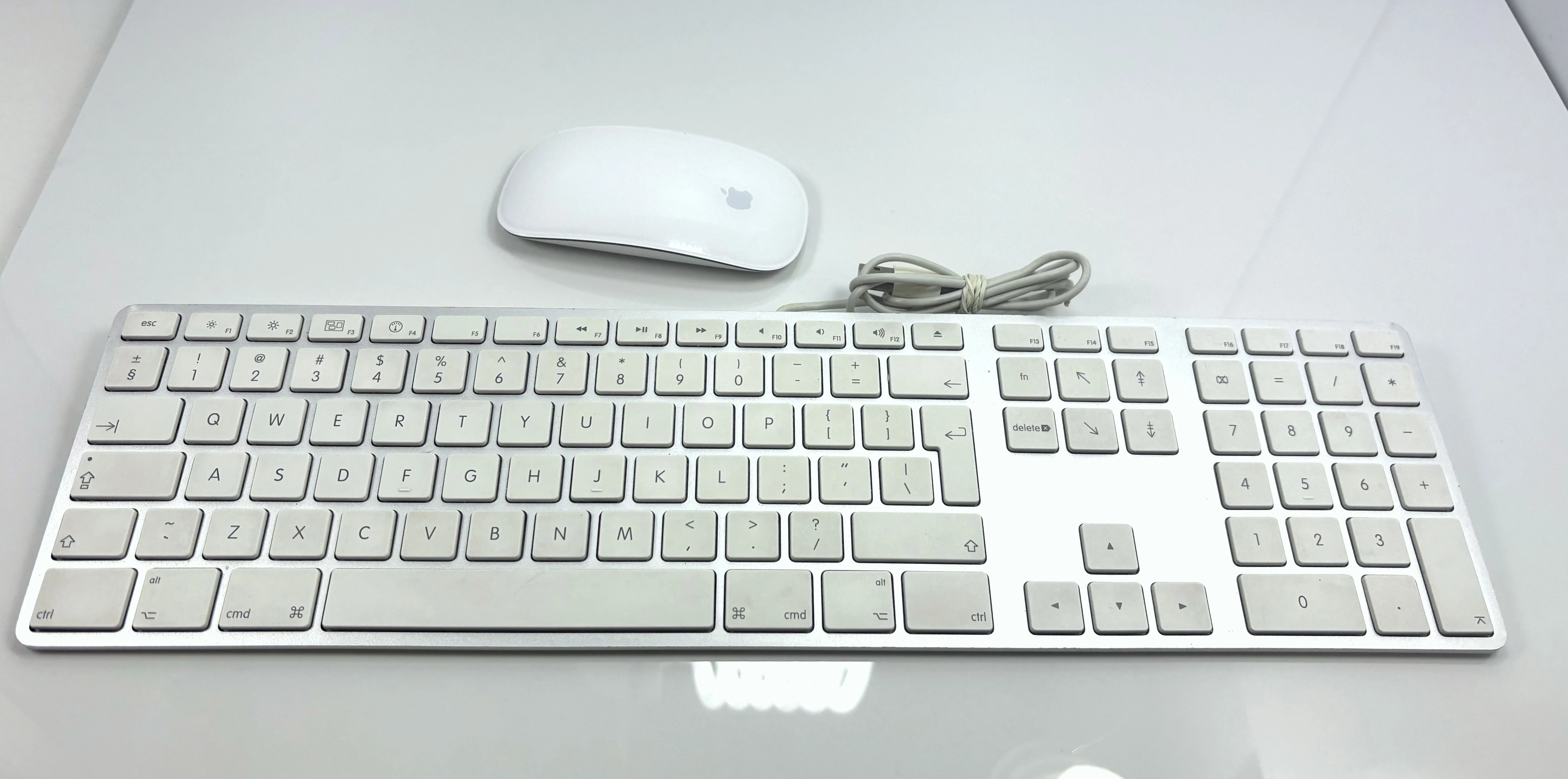 APPLE KLAWIATURA MAGIC KEYBOARD A1243 + MYSZ MAGIC MOUSE A1296 ...