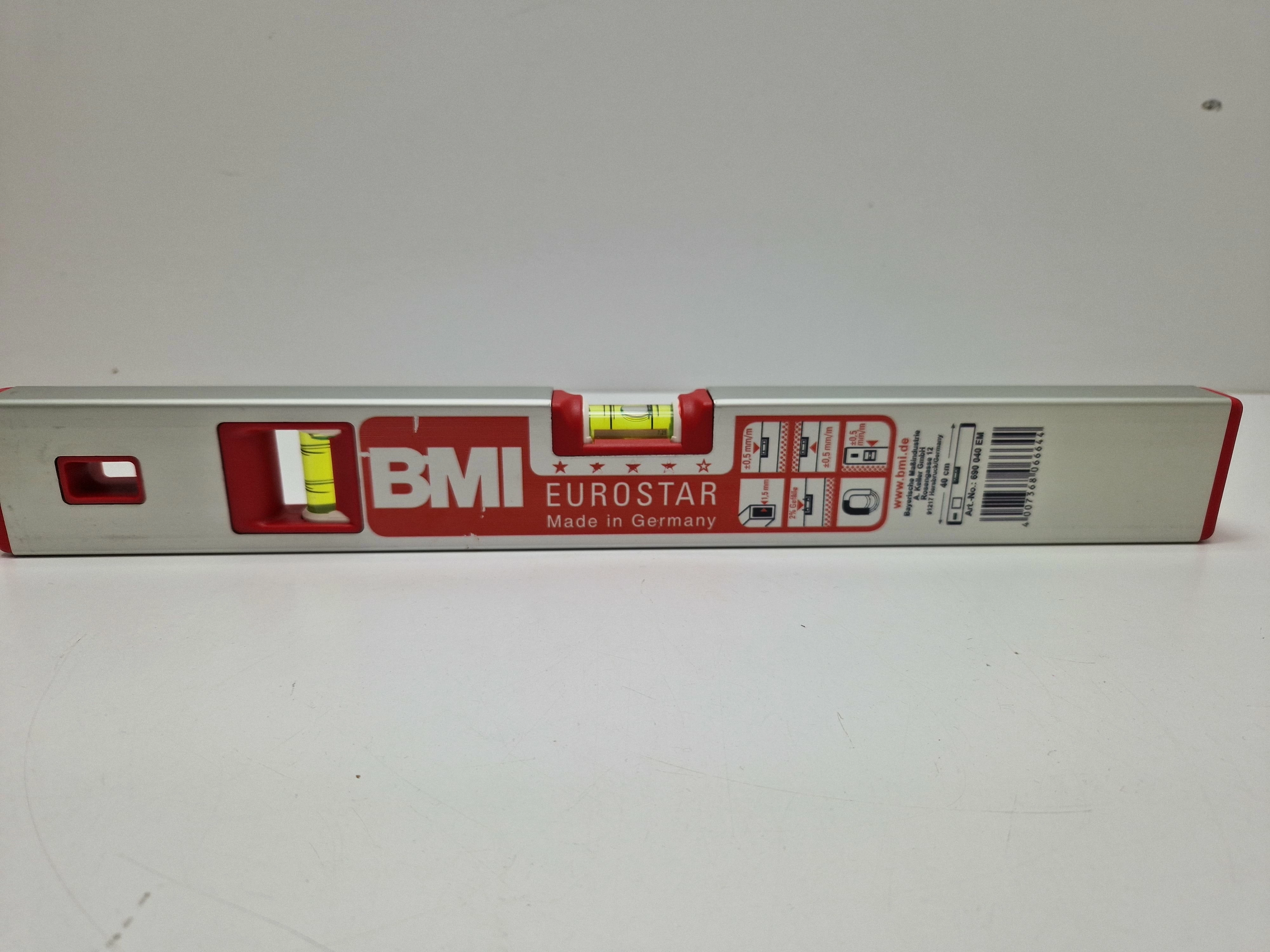 POZIOMICA ALUMINIOWA MAGNETYCZNA BMI EUROSTAR 40 CM | Poziomice ...