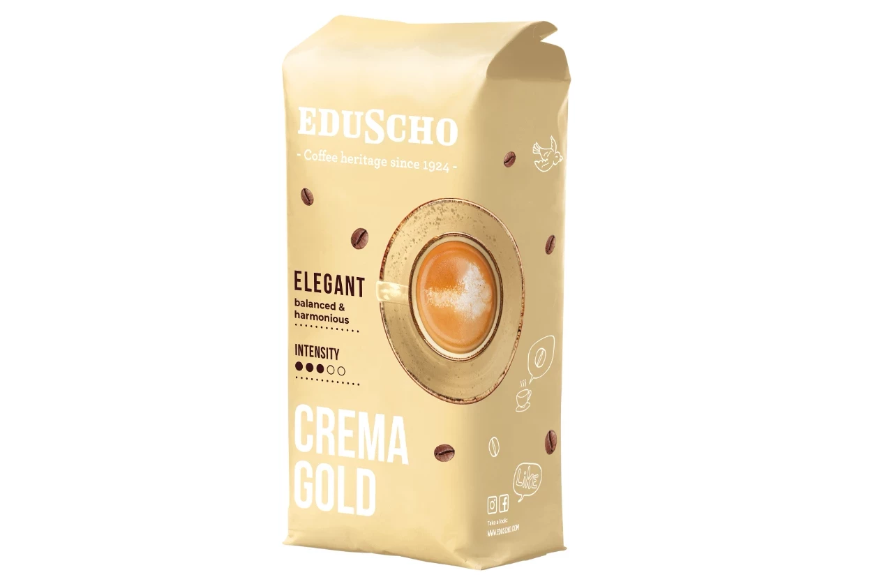 KAWA ZIARNISTA MIESZANA EDUSCHO CAFFE CREMA GOLD 1000 G | Kawa ...