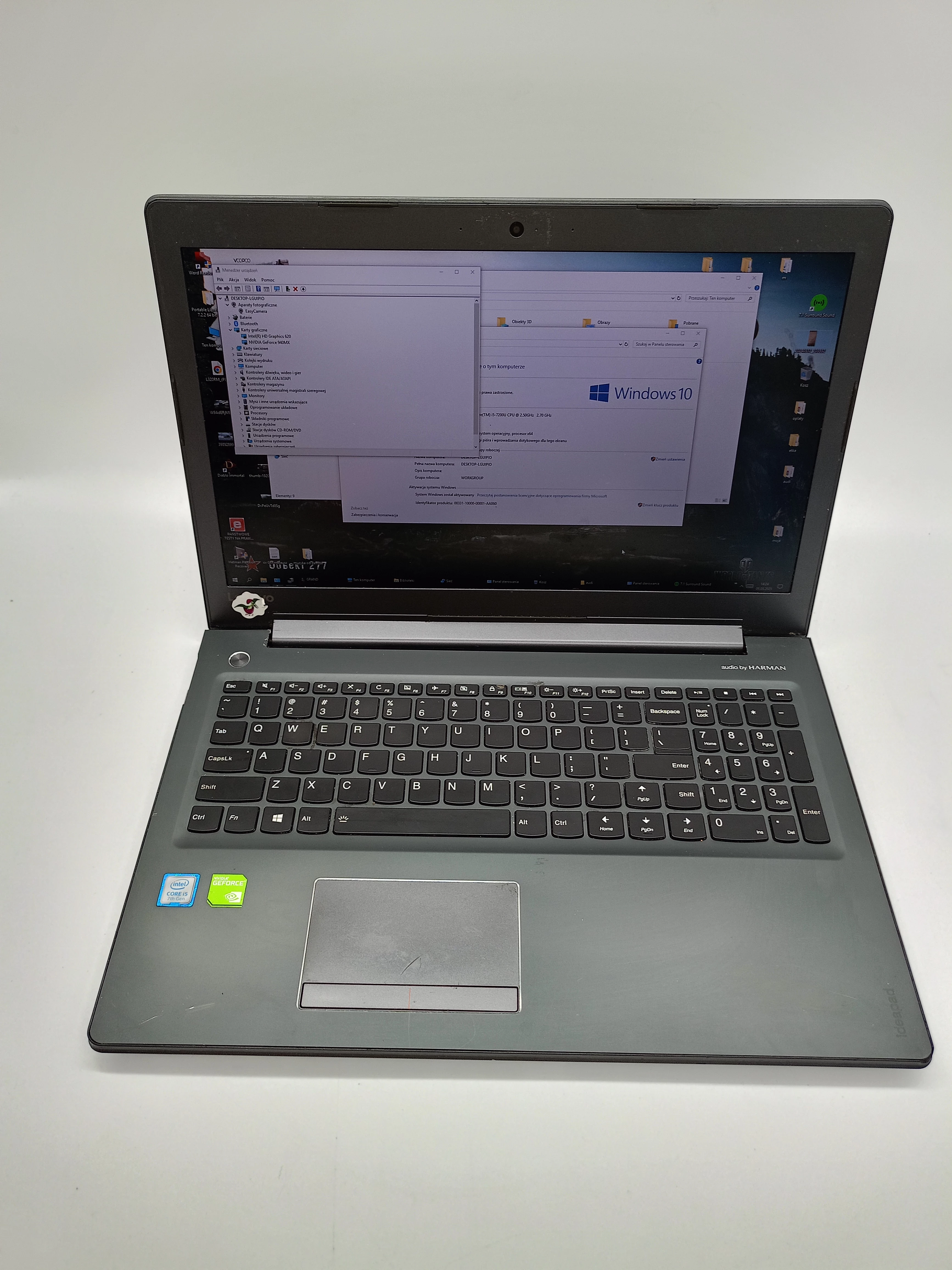 LAPTOP LENOVO IDEAPAD 510 I5-7200U GEFORCE 940MX 8/256GB ZOBACZ ...