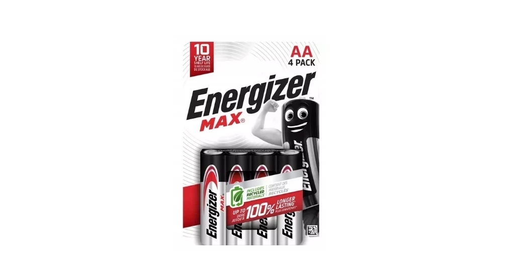ENERGIZER MAX BATERIE ALKALICZNE AA LR6 1,5 V GRUBE PALUSZKI 4 SZT ...