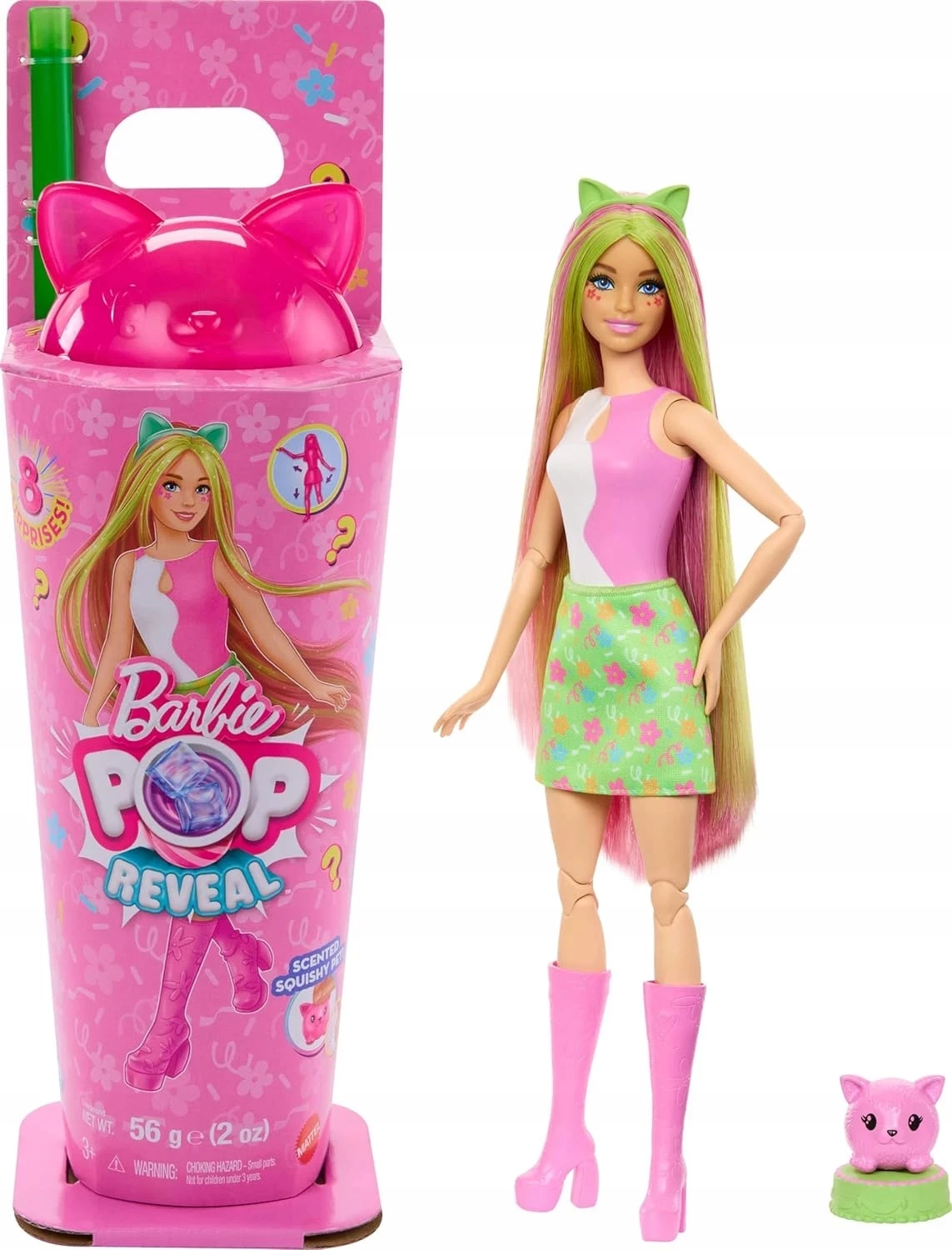 LALKA BARBIE POP REVEAL SHAKE ZWIERZACZKOWA IMPREZA KOTEK PACHNĄCA ...