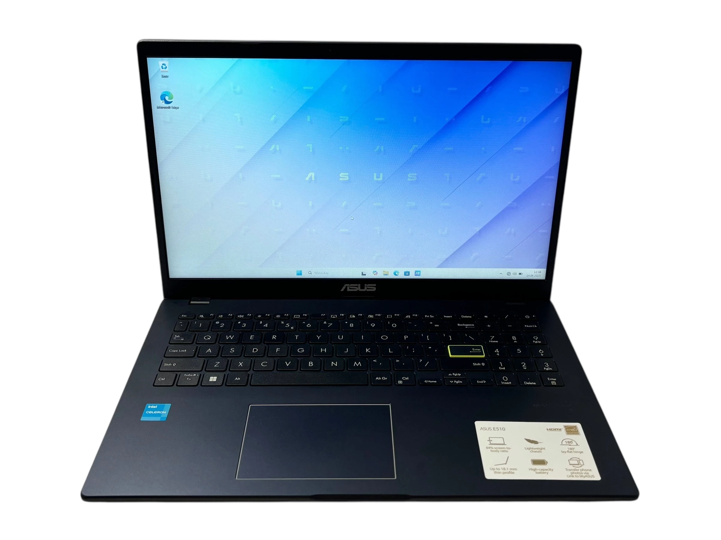LAPTOP ASUS E510K INTEL CELERON N4500 15,6" 4BG RAM 128GB SSD | Loombard.pl