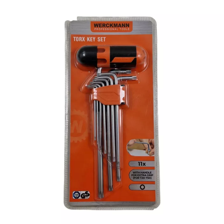 ZESTAW KLUCZY TORX 11 SZT. Z UCHWYTEM T9 - T50 | Klucze | Loombard.pl