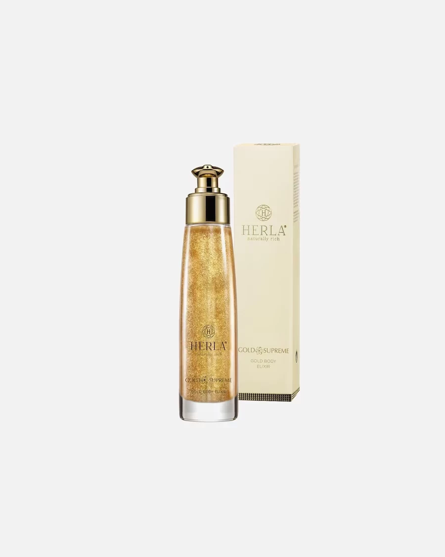 HERLA GOLD SUPREME 24K ZŁOTY ELIKSIR DO CIAŁA Z DROBINKAMI 100 ML ...