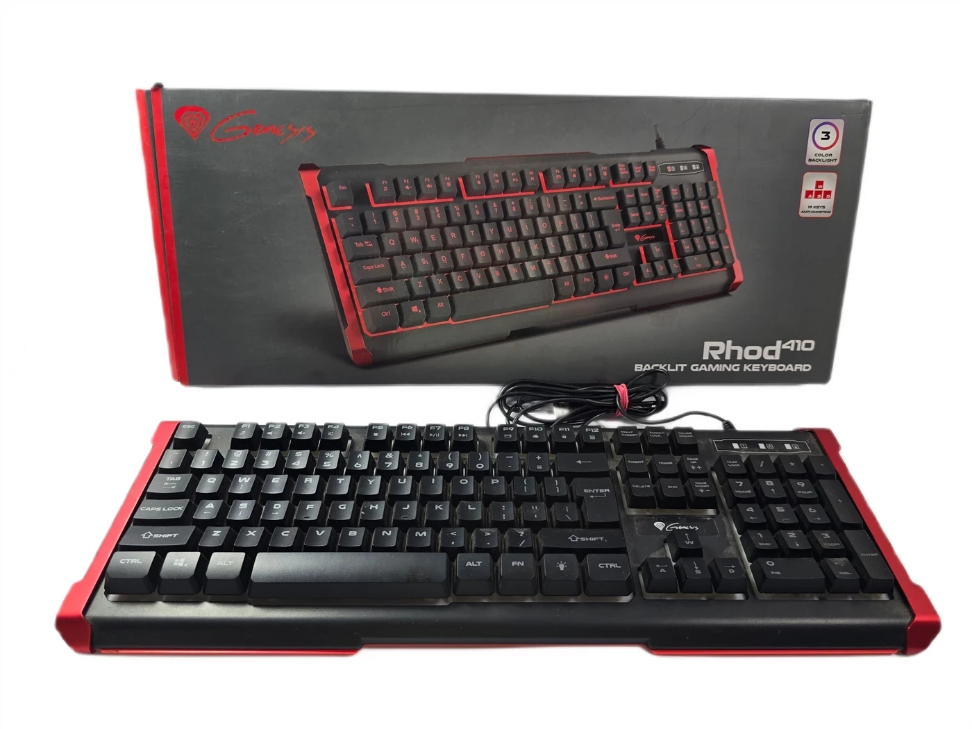 KLAWIATURA MEMBRANOWA GENESIS RHOD 410 | Przewodowe | Loombard.pl